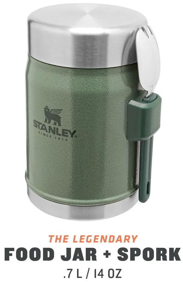 Zelená termoska na jídlo z nerezové oceli 400 ml Legendary Classic Hammer Tone Green – Stanley