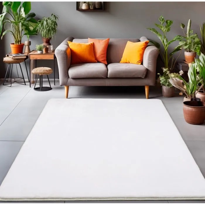 Vopi | Kusový koberec Luxy 5200 white - 80 x 250 cm