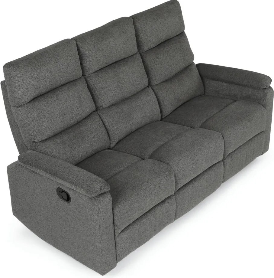 Sedací souprava, polohovací, šedá, látka, ASD-C5980 GREY2