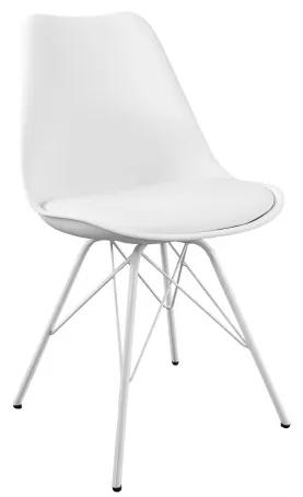 Výprodej Jídelní židle Luton bílá-bílá, retro