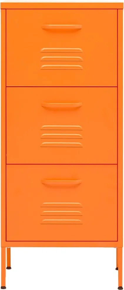 Úložná skříň oranžová 42,5 x 35 x 101,5 cm ocel 336183