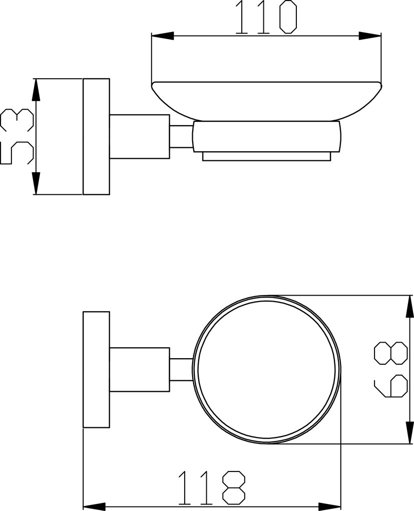 Slezák - RAV Mýdlenka skleněná COLORADO - , Metal Grey kartáčovaná