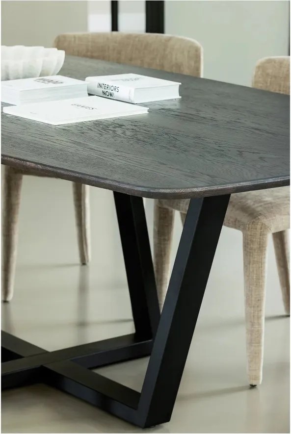 Jídelní stůl s deskou z dubového dřeva 100x220 cm Tablo – WOOOD