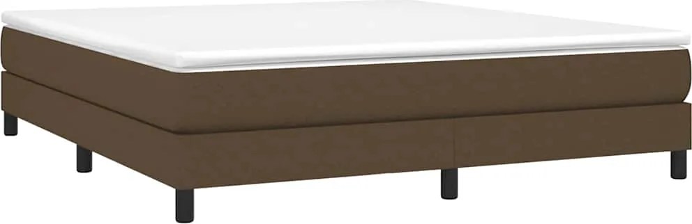 Rám postele s boxspringem tmavě hnědý 160 x 200 cm textil 3120527