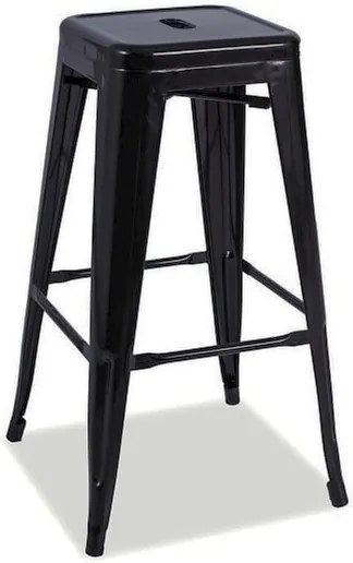 Barová židle LONG černá mat