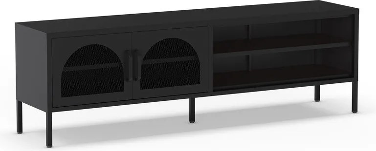 Černý TV stolek 160x50 cm Diora – Marckeric