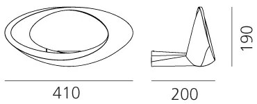 Artemide Cabildo parete, designová nástěnná lampa, 28W LED 3000K stmívatelné, 41x13 cm