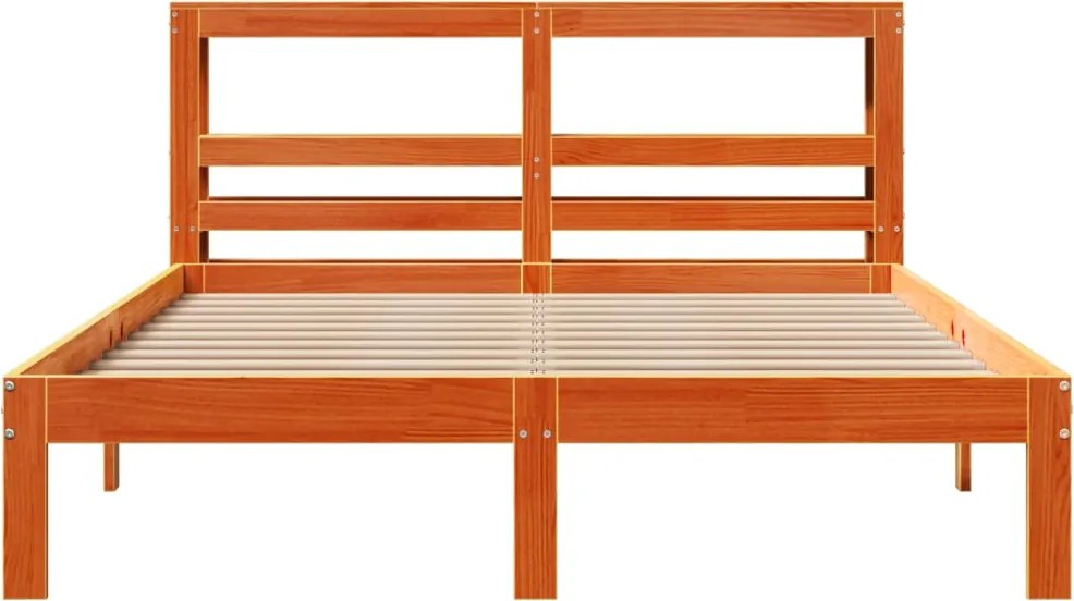 Postel bez matrace voskově hnědá 135 x 190 cm masivní borovice 3306060