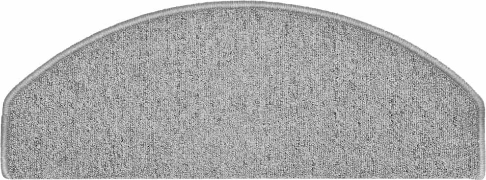 Schodové rohože 15 ks 65 x 24 x 4 cm světle šedé, půlkulaté, velké 322371