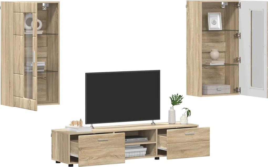 Sestava TV skříněk FLORIN 3 ks Sonoma dub Kompozitní dřevo 3397926