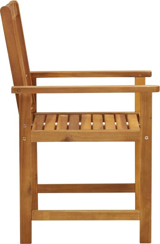 vidaXL Zahradní židle s poduškami 4 ks masivní akáciové dřevo [3061186] Barva: Zelená