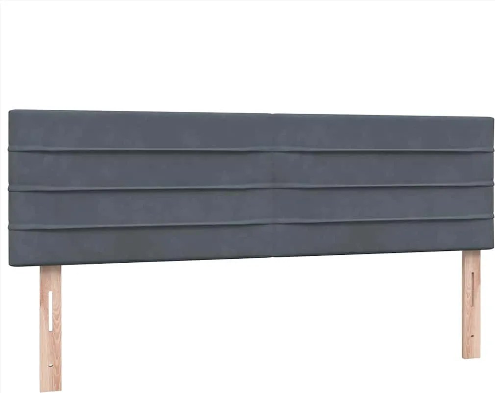 Box spring postel s matrací tmavě šedá 160x210 cm samet 3318202