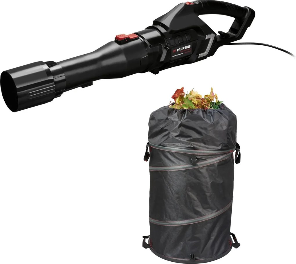 Parkside Performance® Sada elektrického axiálního foukače listí Ppelb 1650 a samorozkládacího vaku na odpad 150 l