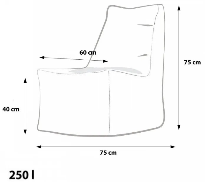 EF8003 Ecopuf Sedací vak ECOPUF - SOLID - OUTDOOR M14