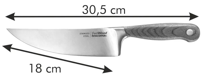 TESCOMA Nůž kuchařský FEELWOOD 18 cm