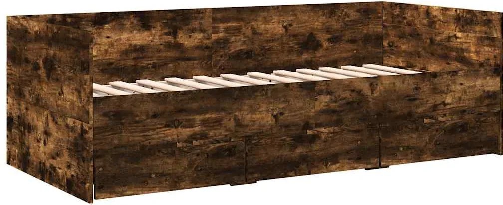 Válenda se zásuvkami bez matrace kouřový dub 100 x 200 cm 3280815