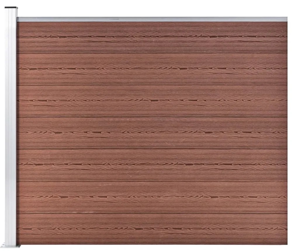 Plotový dílec WPC 175 x 146 cm hnědý 148981
