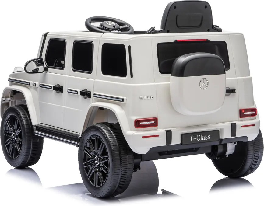 LEAN CARS Akumulátorové vozidlo Mercedes G 4x4 24 V 2580, bílé