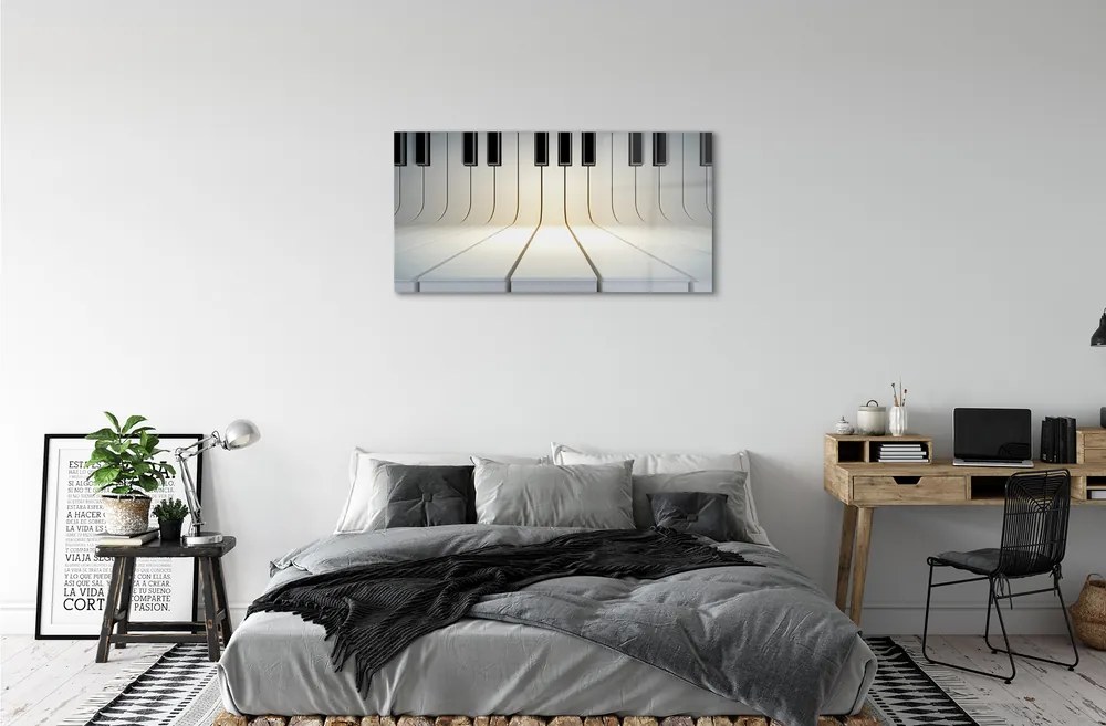 akrylový obraz klávesy piana 100x50 cm