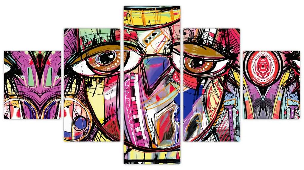 Obraz - Street art - sova (125x70 cm)