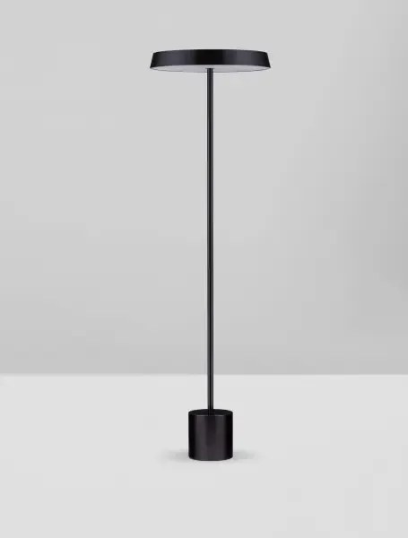 LED černá stojací lampa Vetro