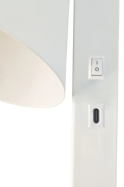 Nordlux - Nástěnná lampa s USB WILMER 1xE14/40W/230V bílá