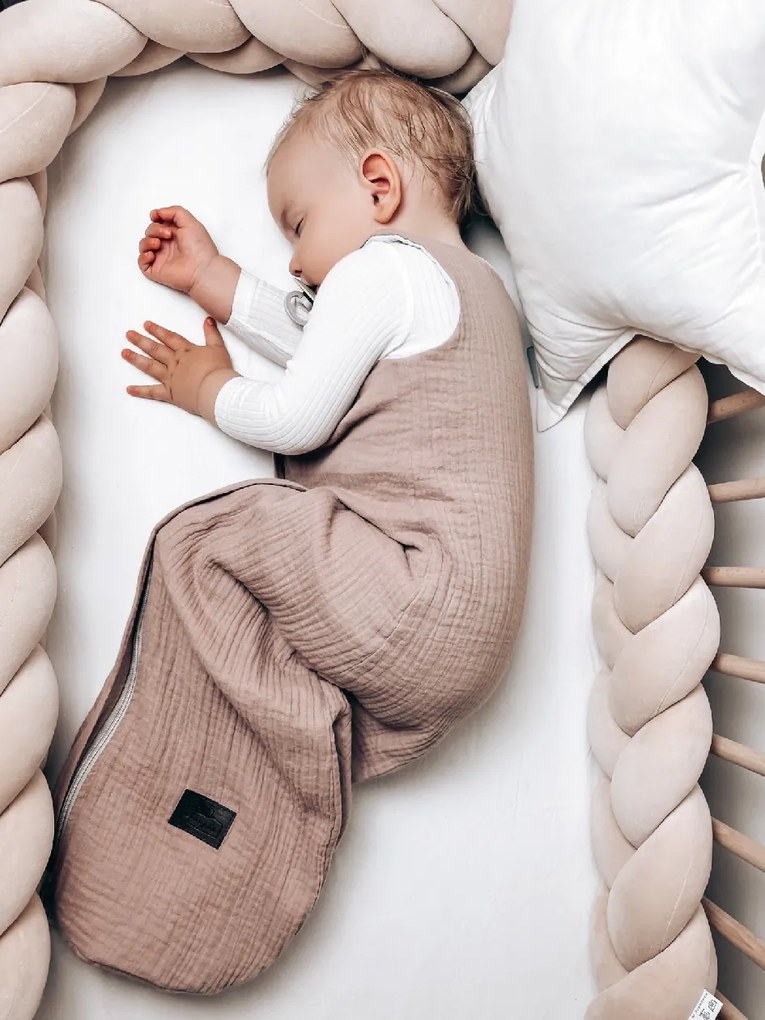 Sleepee Oboustranný mušelínový spací pytel RŮŽOVÝ Zvolte rozměr: M (4 - 24 měsíců)