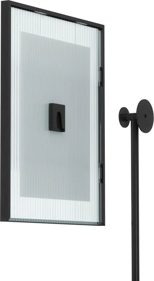 Leskle černý kovový/skleněný rámeček na zeď 57x99 cm Flute – Umbra