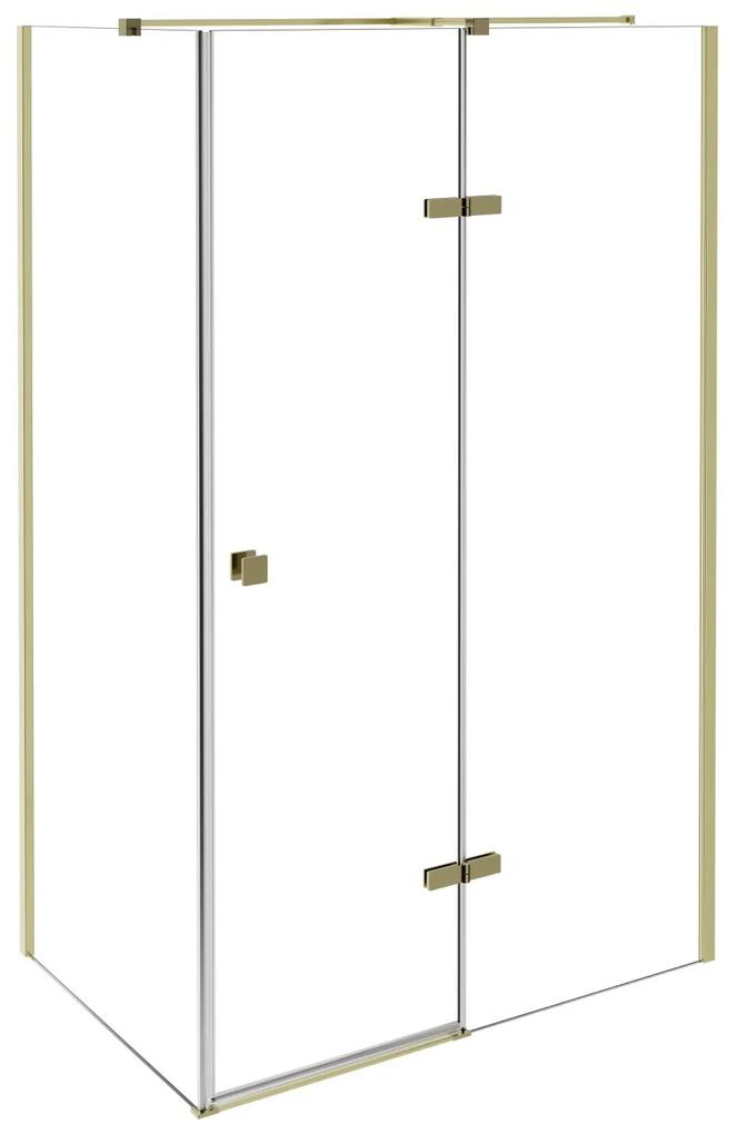 Besco Pixa 100x90/120x90 obdélníkový sprchový kout, gold Orientace: Pravá, Rozměr sprch.dveří: 100cm