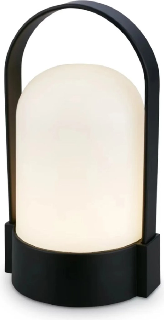 BRILO Aku nabíjecí stolní lampa Asa černá 1 W, 50 lm, 3000 K, pr. 85 x 155 mm