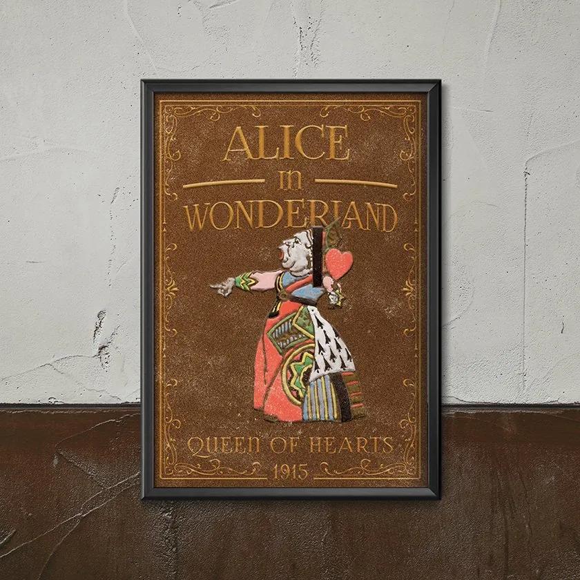 Plakát na zeď Alice v říši divů královnu Kier