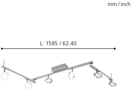 Eglo 96183 - Bodové svítidlo CARDILLIO 1 6xLED/3,2W + 3xLED/3,3/230V
