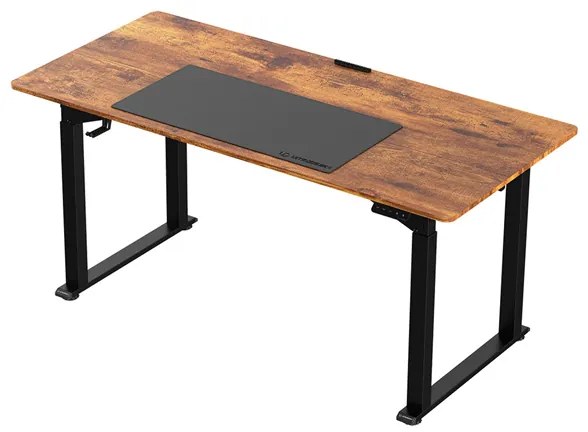 Lama Plus Elektricky výškově nastavitelný stůl UPLIFT — 160 cm, hnědá / černá