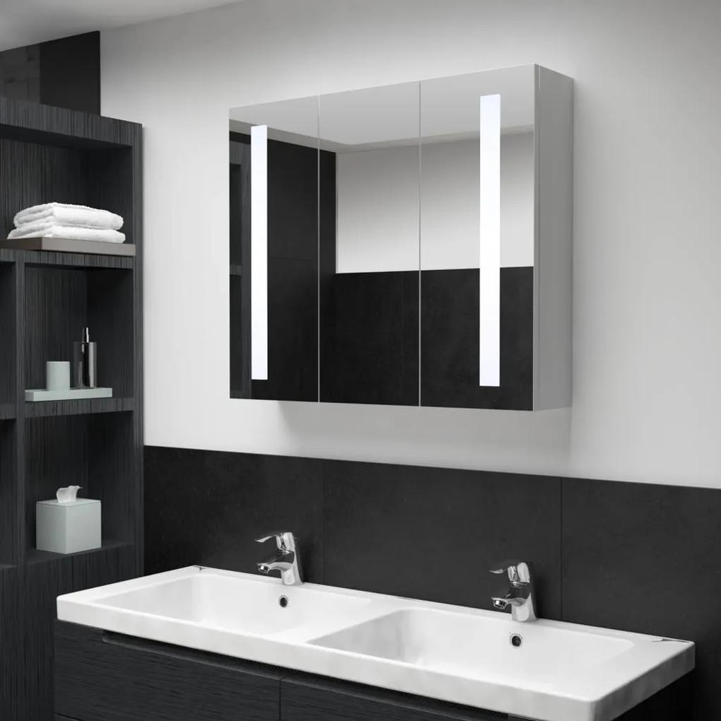 285126 vidaXL LED koupelnová zrcadlová skříňka 89 x 14 x 62 cm