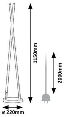 Rabalux 74166 - LED Stojací lampa NIVARO LED/28W/230V 3000K