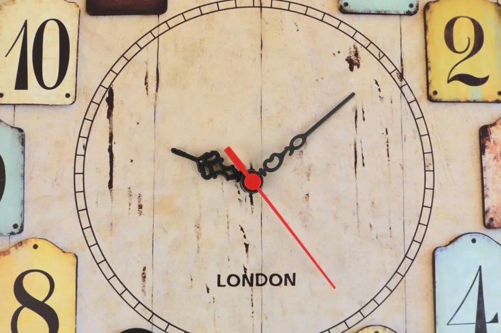 Nástěnné hodiny Retro 40 cm vícebarevné