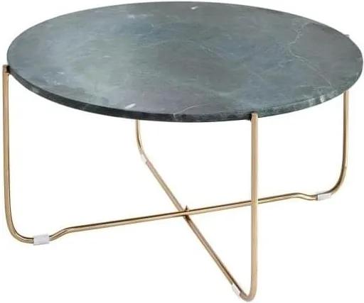 Konferenční stolek Morami 62 cm, zelená/zlatá