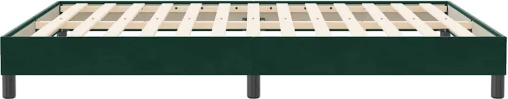 Postel Box Spring bez matrace tmavě zelená 160x210 cm samet 3315834
