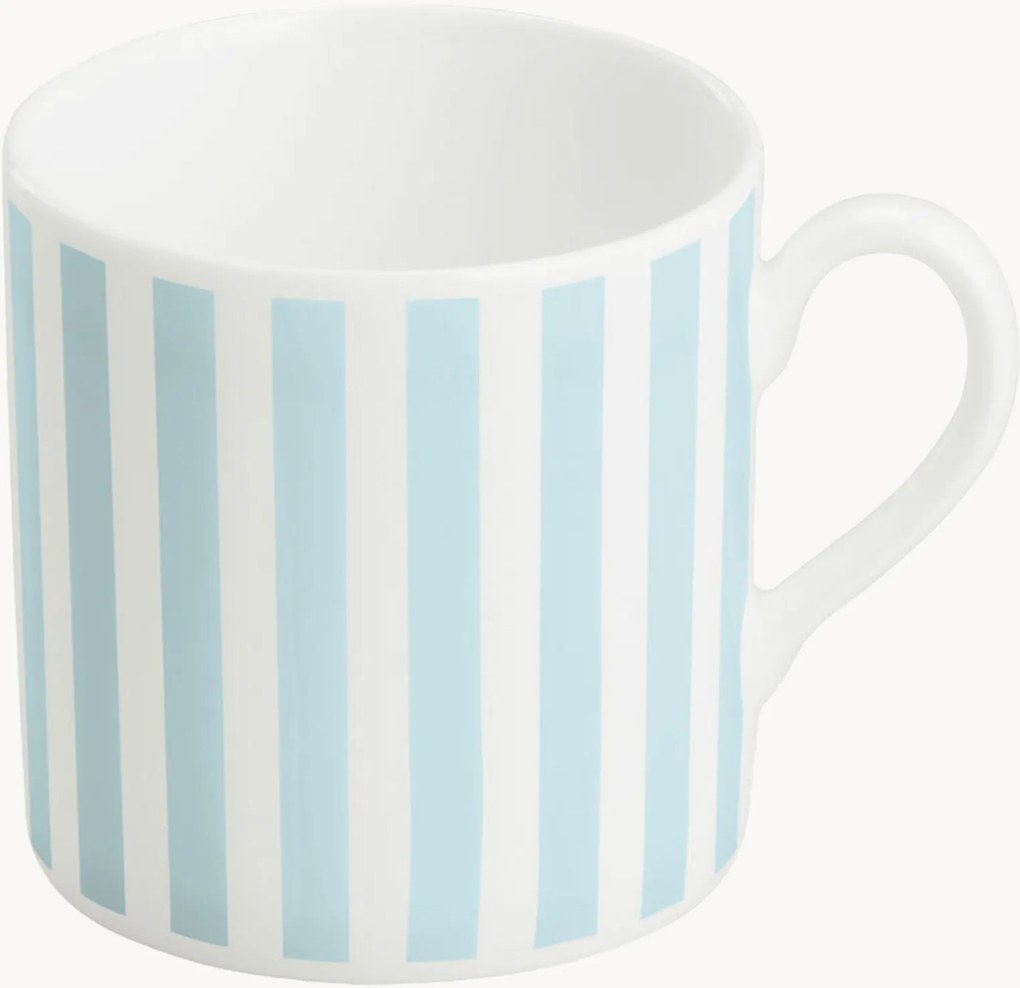 Sada šálků na espresso z kostního porcelánu Pastel Stripes, 6 dílů