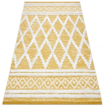 koberec ECO SISAL BOHO MOROC Diamanty 22297 střapce dvě úrovně rou velikost 155x220 cm | krásné koberce cz