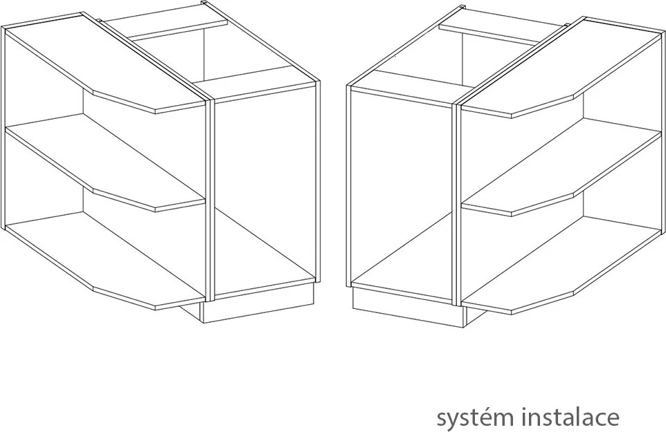ARIA sc | dolní regál 30 D ZAK zakončovací s policí | 30 cm | UNI provedení | černá