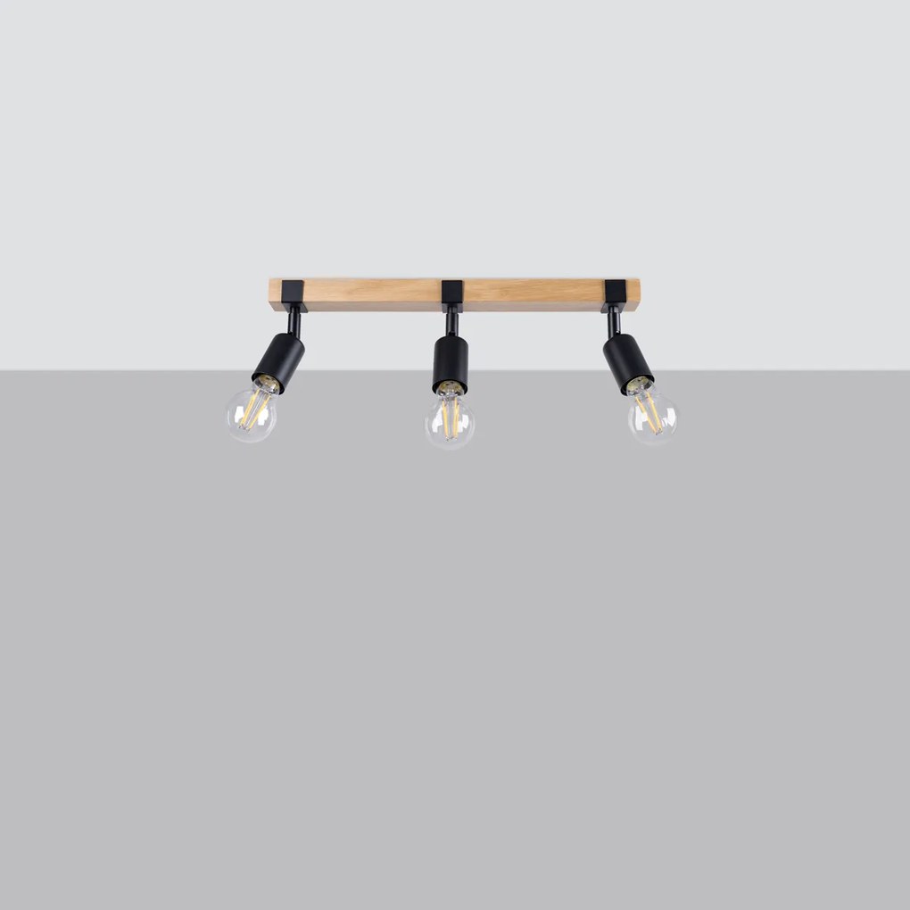 Sollux Lighting Stropní svítidlo ZUCA 3 černé