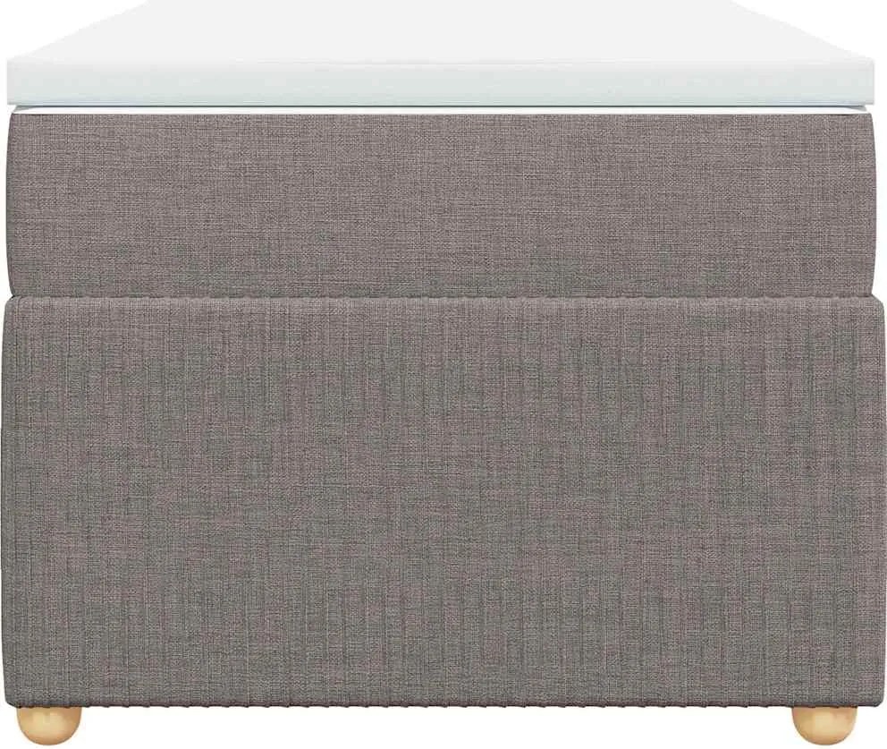 Box spring postel s matrací taupe 100 x 200 cm textil 3285550