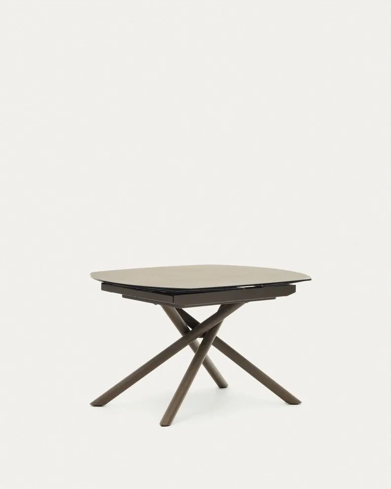 Rozkládací jídelní stůl s přídavnou deskou s keramickou deskou 100x130 cm Yodalia – Kave Home