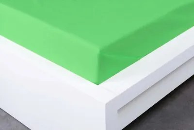 XPOSE ® Bavlněné prostěradlo - letní zelená 140x225 cm