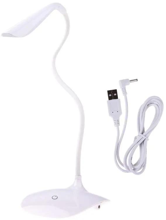 Emos LED stolní svítidlo D08 s USB, bílá