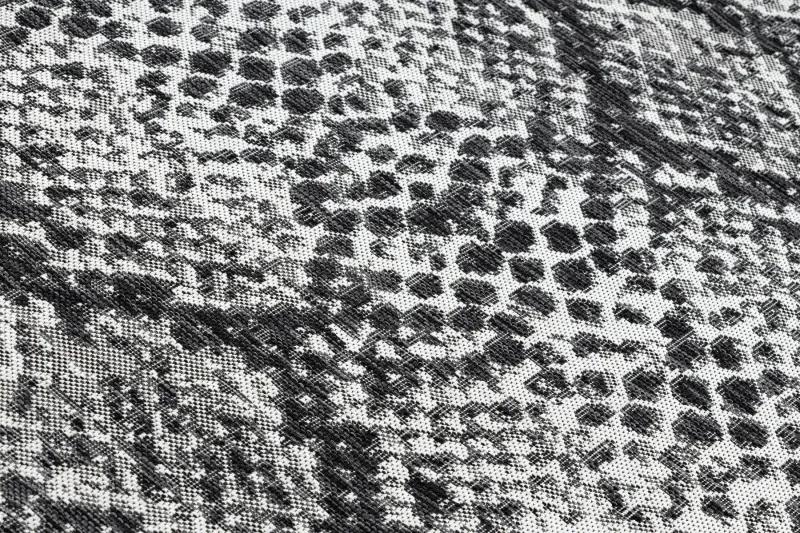 Dywany Łuszczów Kusový koberec Sion Sisal Snake`s skin 22162 ecru/black – na ven i na doma - 140x190 cm