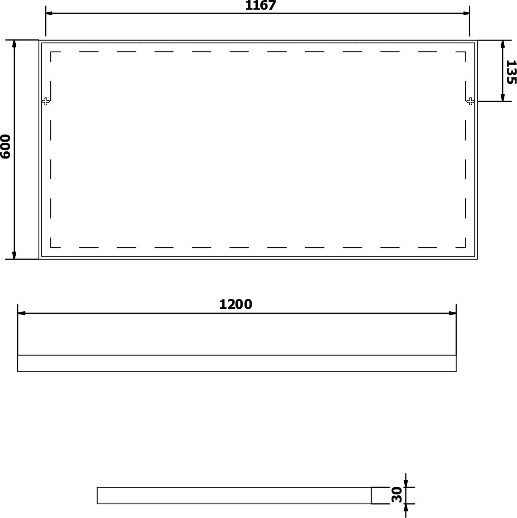 Sapho, AROWANA zrcadlo v rámu, 1200x600mm, chrom, AW1260