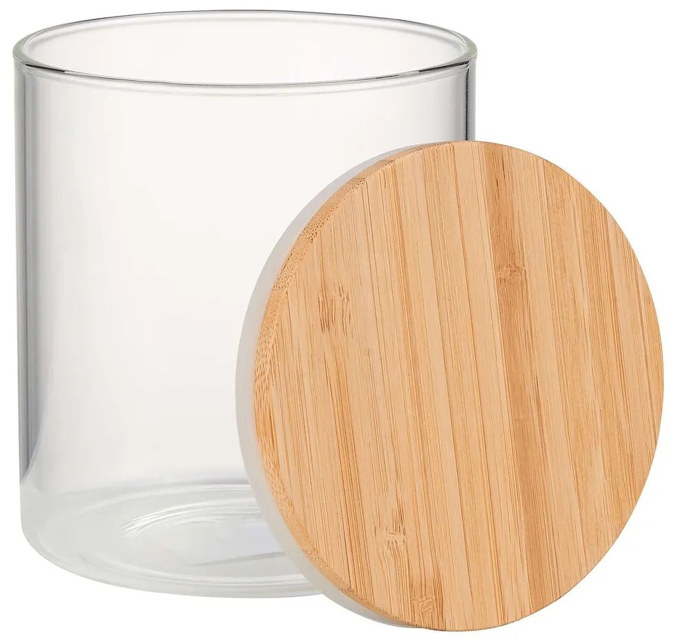 WOODLOCK Skleněná dóza 960 ml - čirá/přírodní