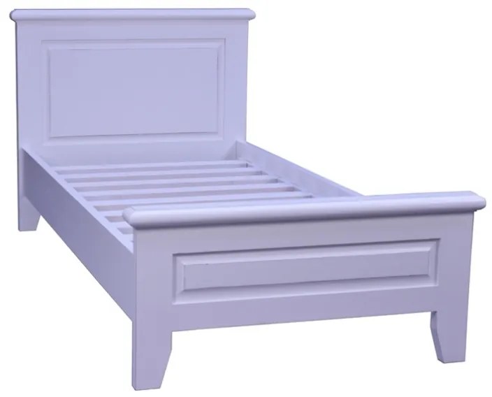 Jednolůžková postel bílá 215x96x102cm